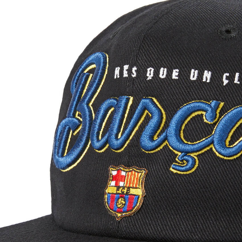 BARÇA Script Logo Cap - Black – YEN TOWN MARKET