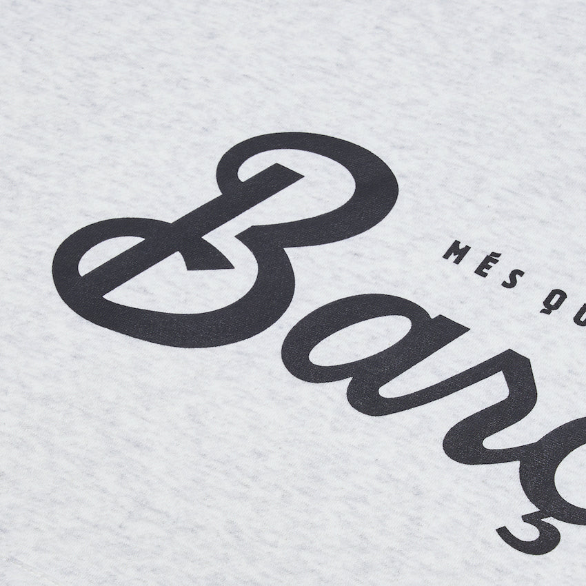 BARÇA Script Logo Hoodie - Light Heather Gray – YEN TOWN MARKET